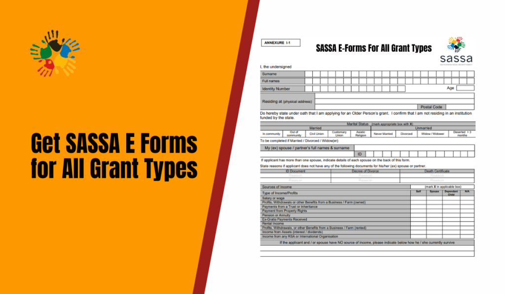 Get SASSA E Forms for All Grant Types